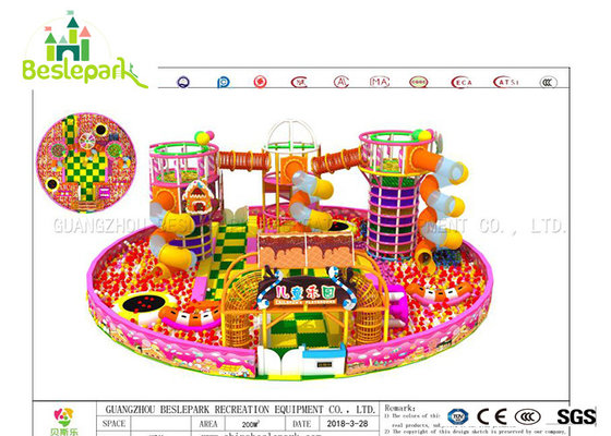 Colorful Indoor Adventure Playground Anti - Static Custom Made Design