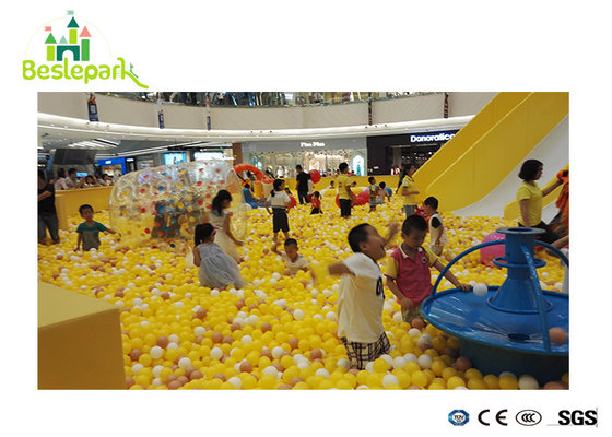 Yellow Childrens Activities Indoor Play Areas , Indoor Ball Pit For Toddlers