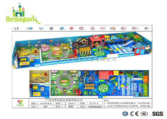 Shopping Mall Indoor Play Yard For Toddlers Custom Made Design 1680 * 1000 * 350cm
