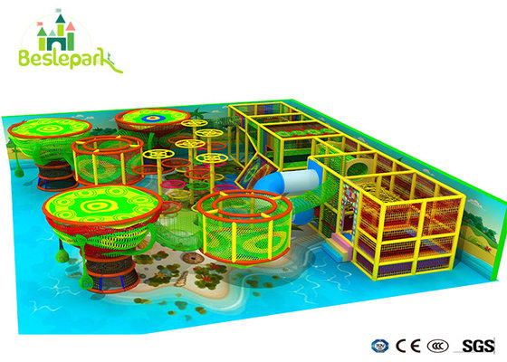 Rope Net Park Jungle Gym Plastic For Amusement Park / Indoor Play Areas For Toddlers