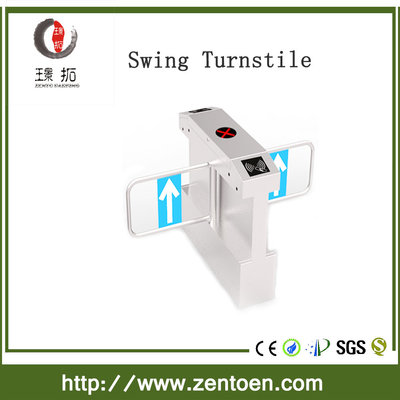 crowd control RFID card reader optical turnstile bi-directional swing gate
