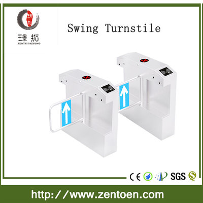 crowd control RFID card reader optical turnstile bi-directional swing gate