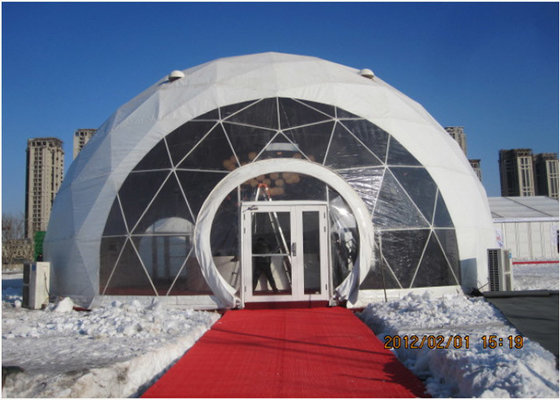 UV Resistant Big Dome Tent , White 30m Diameter Geodesic Dome Shelter