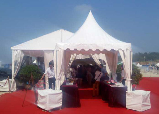 Fashion Pagoda Party Tent 4m X 4m PVC Flame Retardant For Wedding / Event