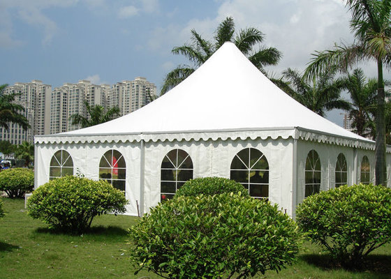 Waterproof PVC Fabric Pagoda Party Tent Flame Retardant  For Outdoor Exhibition