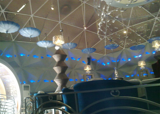 Custom Outside Geodesic Dome Tent 20m Diameter Waterproof With Steel Frame
