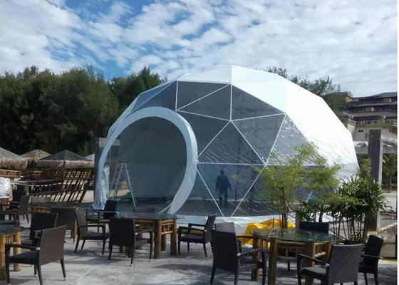 Geodesic PVC Heavy Duty Party Tent Steel Half Sphere Waterproof For Camping