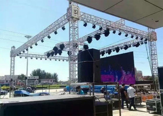 Shape Customized Aluminum Stage Truss Sliver Exhibition Truss System For Events