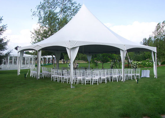 Festivals Exhibitions Steel Pagoda Party Tent 8 * 8M UV Protection With PVC Wall