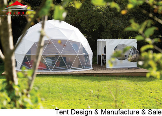Transparent Pvc Glamping Geodesic Dome House For Exhibition / Camping