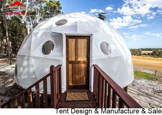 Anti UV diameter 6m Geodesic Dome Tent With Hot-Dip Galvanized Frame
