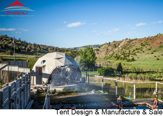Anti UV diameter 6m Geodesic Dome Tent With Hot-Dip Galvanized Frame