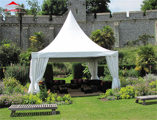 White PVC Cover Outside Event Pagoda Party Tent UV Resistance Fire Safety