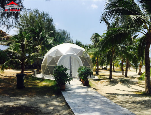 Tear Resistant Geodesic Dome Tent With PVC Fabric Cover Wind Load 100km/H