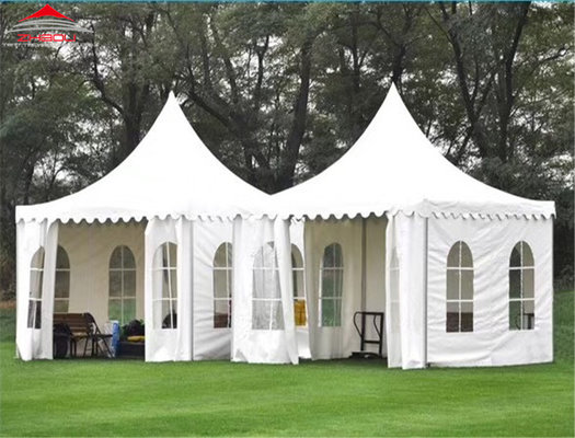 Double - Sided Coated PVC Cloth Pagoda Party Tent 3 x 3m With Side Wall