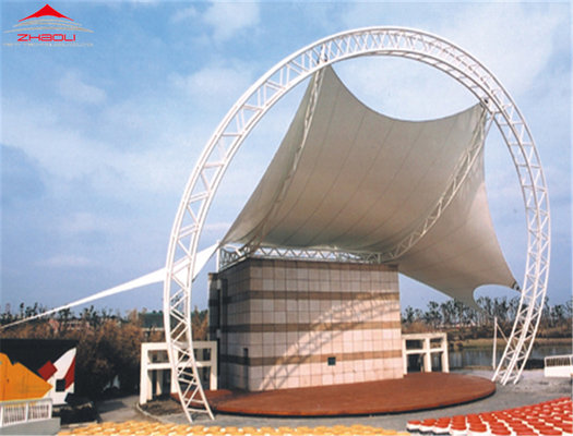 Windproof Tensile Membrane Structures For Communities , Schools Easy To Clean
