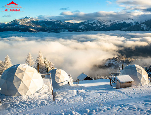 Iron Tube Material Geodesic Dome Tent , Outdoor Winter Party Tent