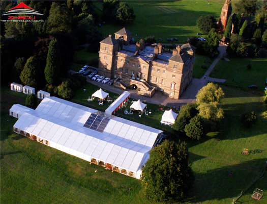 1000 People Banquet Party Tent With Luxury Decoration / Glass Walls