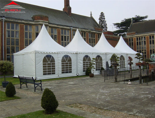 White Pagoda Party Tent 750g/Sqm Flame Retardant Block Out Double PVC - Coat