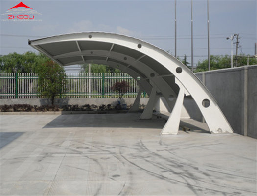1050gsm PVC Roof Fabric Tensile Membrane Structures / Mobile Car Tent Garage