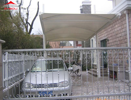 Metal Frame Structure Tensile Membrane Canopy For Car Parking / Bus Station