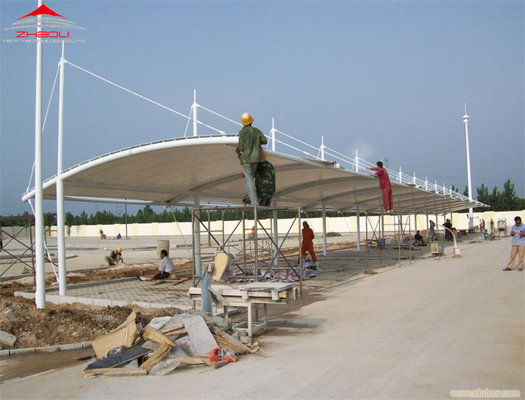 Weather Resistance Steel Car Parking Shed For Sport , Family Party And Exhibition