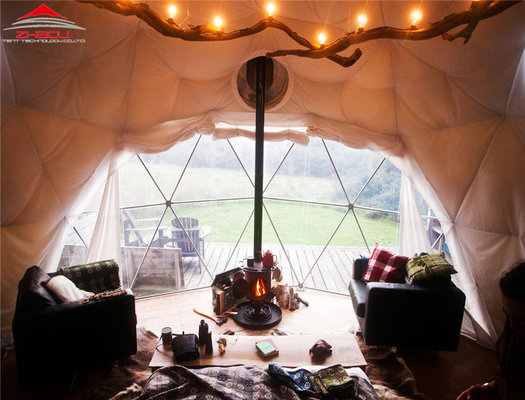 PVC Structure Geodesic Dome Tent Steel Frame 15m Diameter For Events