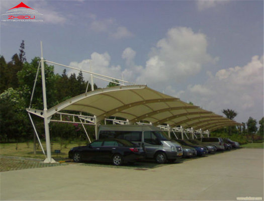 Metal Frame Waterproof Tensile Membrane Structures Carport Shade Tent
