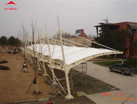 Iron Car Parking Tensile Structure Carport Tent Over 20 Years Life Span
