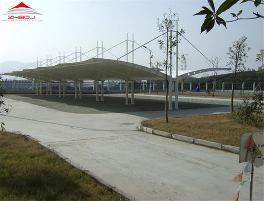 Large Tensile Membrane Structures , Removable Shade Net Vehicle Carport Tent