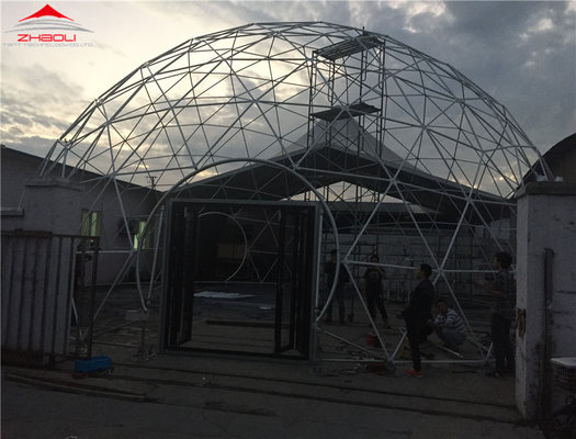 UV 저항 지오데식 돔 천막 20 x 35m 750-850gsm PVC 지붕 직물