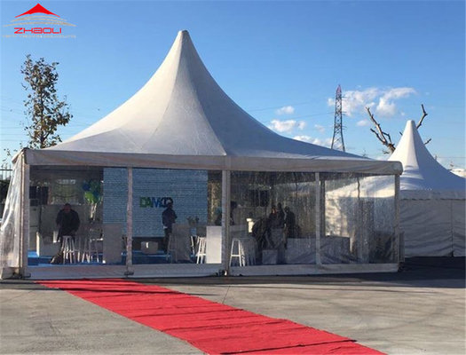 Ceremony Or Church 6X6M Pagoda Party Tent With PVC Wall Environmentally