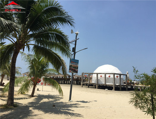 5m ~ 30m Diameter Large Half Oval Geodesic Dome Tent Wind Load 100km/h