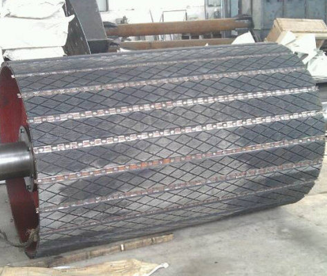 1830 mm * 138 * 15 mm Conveyor Belt Head Pulley Rubber Lagging Pads