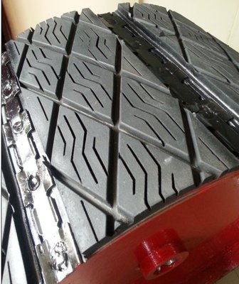 630mm Conveyor Pulley Slide Lagging Sheet, Removable Pulley Lagging