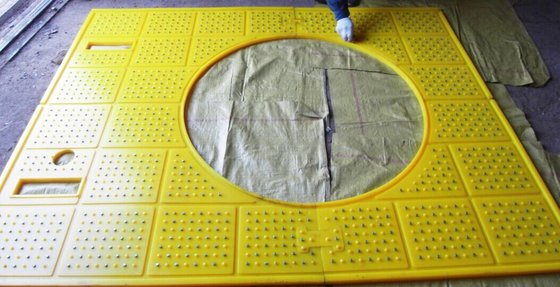 30mm Thickness Rotery Table Drill Rig Floor Rubber Safety Mat