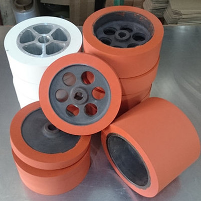 Rubber silicon roller with aluminum core for heat transfer machine