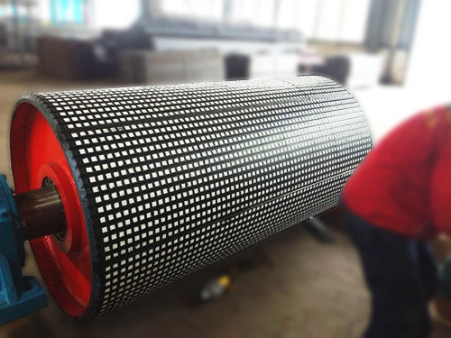 coal mining ceramic lagging for conveyor head drum